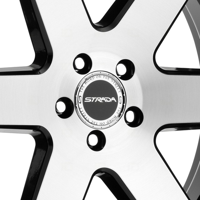 4 Wheel Rims Strada 20" Inch Coda S60 20x8.5 35mm 5x114.3 Black Mach ...