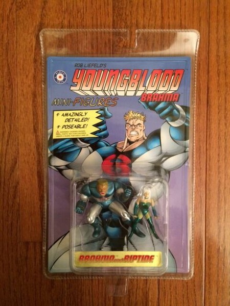 1995 Placo Toys Rob Liefeld Youngblood Riptide and Brahma Mini-figures ...