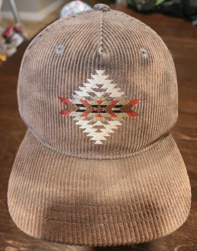 Roark X Pendleton Aztec Southwestern Brown Corduroy Strapback Hat Cap | eBay