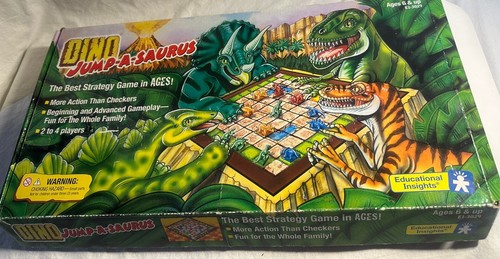 1997 Dino Jump-a-Saurus Game Educational Insights Dino Checkers Vintage ...