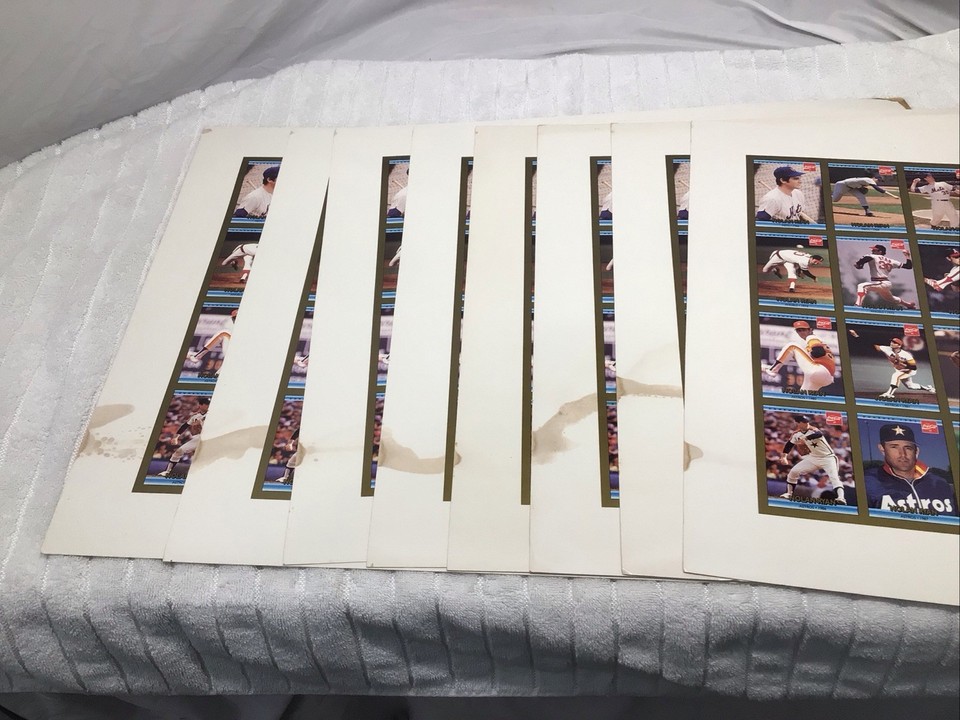 Lot Of 8 Nolan Ryan Autographed Career Series 1992 Donruss/ Coke 18x21 ...