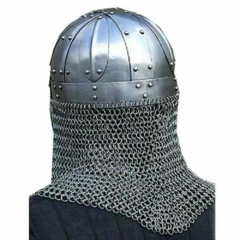 Medieval Viking Vendal Helmet With Aventail Helmet Bassinet 16 Gauge ...
