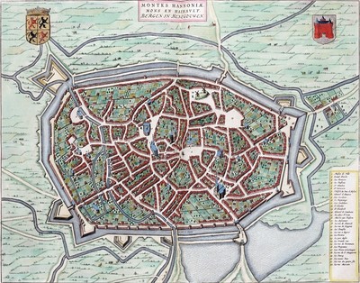 Reproduction plan ancien de Mons (Bergen) 1649 | eBay