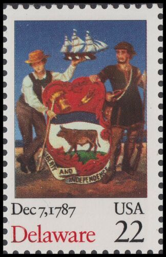 1987 Delaware Statehood Single 22c Postage Stamp, Sc# 2336, MNH, OG | eBay