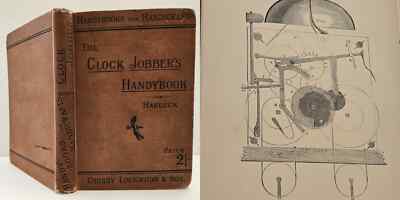 1889 antique CLOCK REPAIR CLEANING TOOLS MATERIAL clockwork MANUAL ...