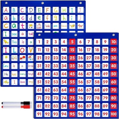 Hundred Pocket Charts with 200 Flash Cards，Suitable for Classroom ...