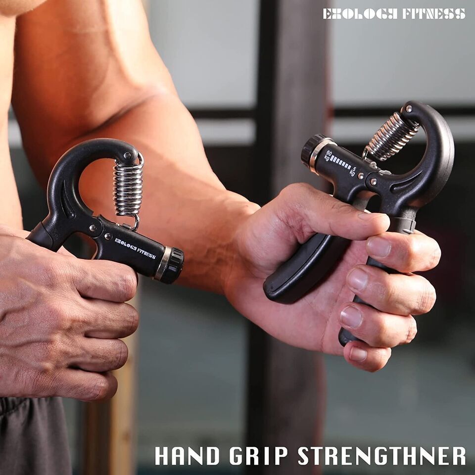 Adjustable Hand Grip Strengthener Muscle Wrist Forearm Gripper ...