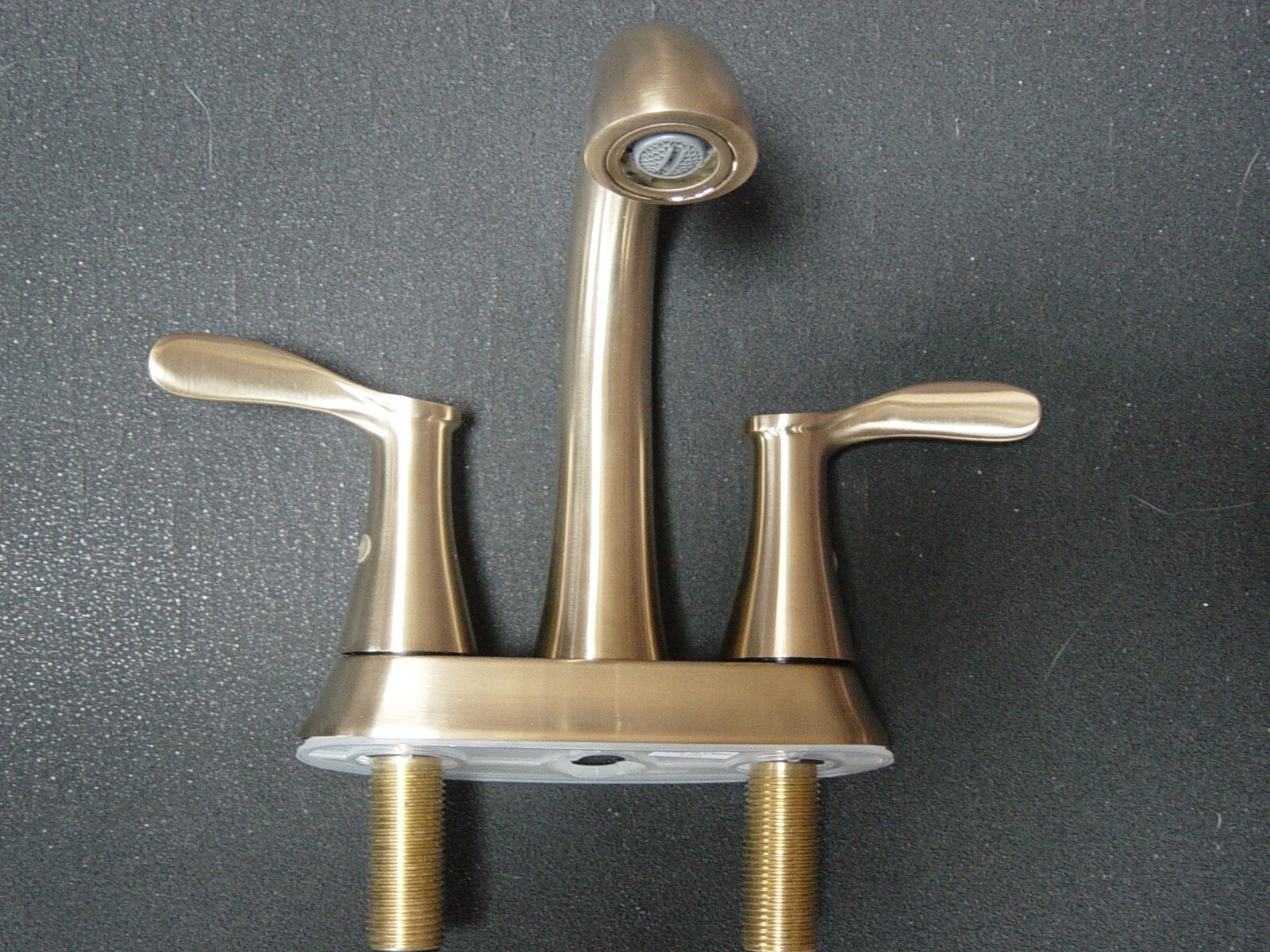 ALLEN * ROTH RIKA BRUSHED GOLD HIGH ARC 4-IN. CENTRSET BATHROOM SINK ...