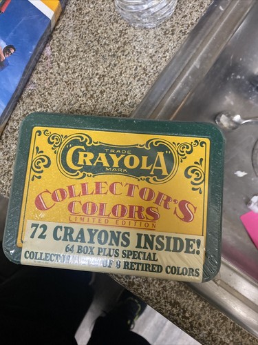 Vintage Sealed Crayola Collectors Colors Limited Edition Tin 72 Crayons ...