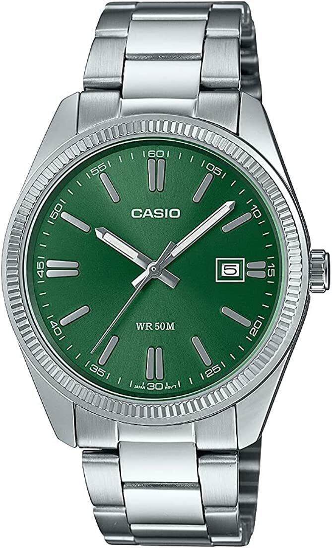 Casio MTP1302D-3AV Men's Green Dial Watch for sale online | eBay