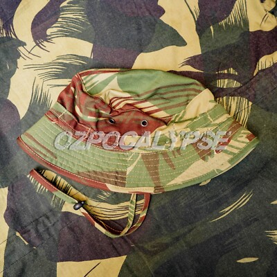 Rhodesian Brushstroke Bush Hat - Camouflage Camo Army SAS Cold War ...