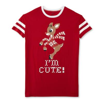 Rudolph The Red Nosed Reindeer Sleep Shirt Pajamas Size Large XL Women ...