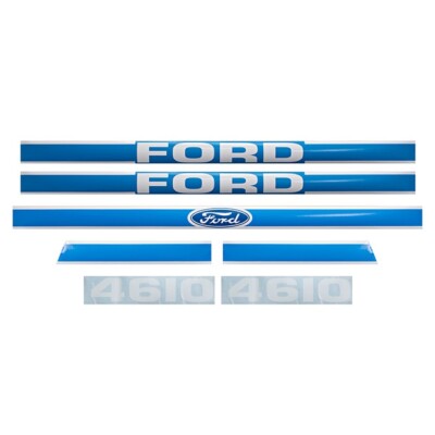 FORD 4610 TRACTOR DECALS. HOOD AND DASH. EARLY MODELS BLUE & WHITE. | eBay