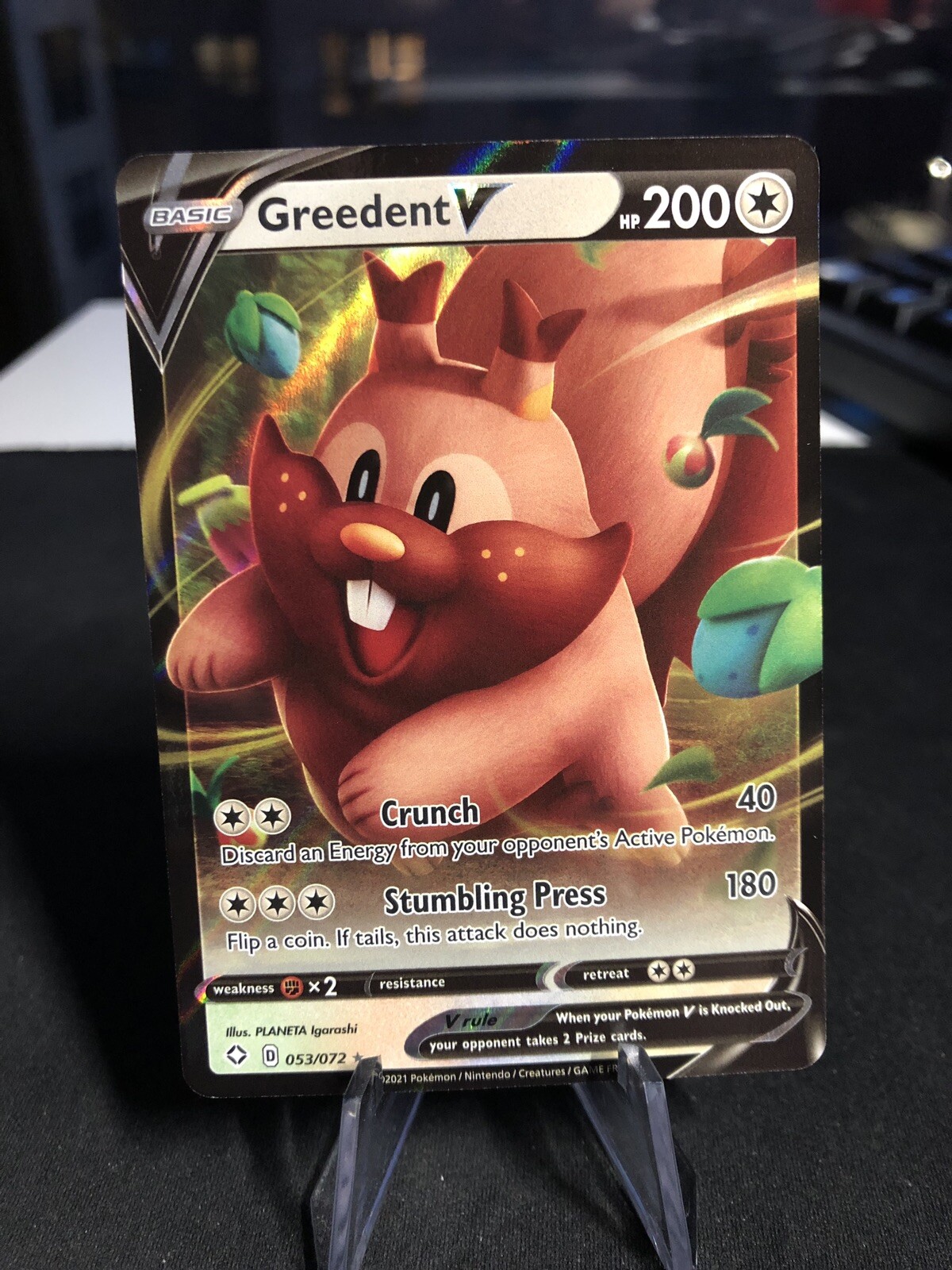 Greedent V Shining Fates 053/072 Holo Ultra Rare Pokémon TCG Card Near ...