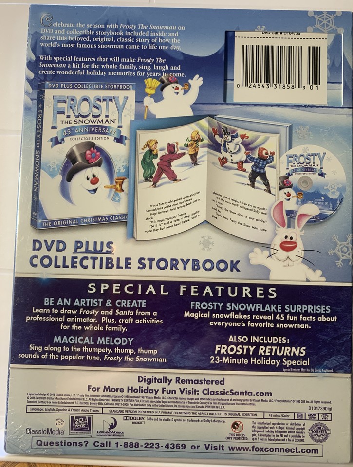 Frosty The Snowman 45th Anniversary Collector's Edition Brand New w ...