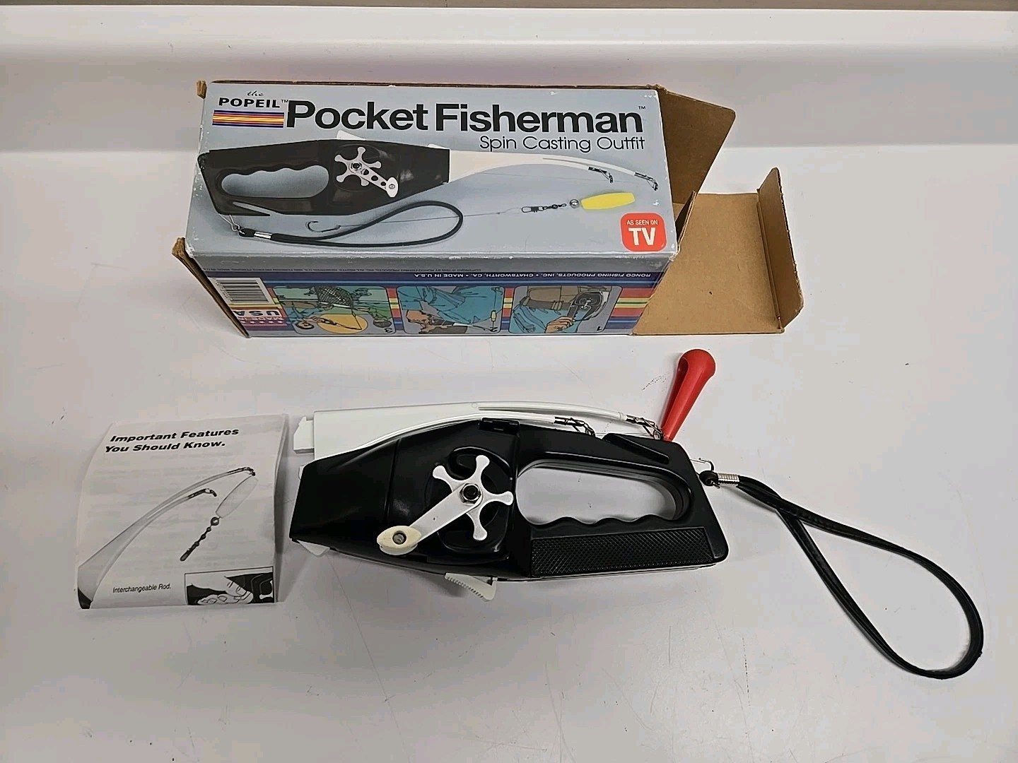 Vintage 1995 The Popeil Pocket Fisherman Spin Casting Outfit in Box Pole & Reel | eBay