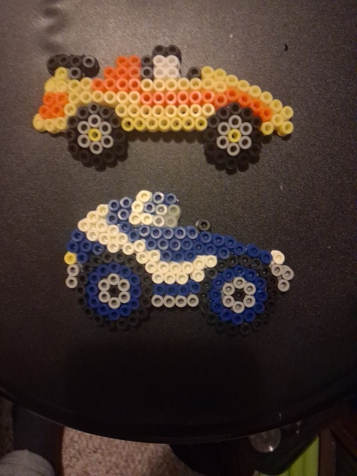 :: Perler Pixel Bead Art -Cars magnet handmade | eBay