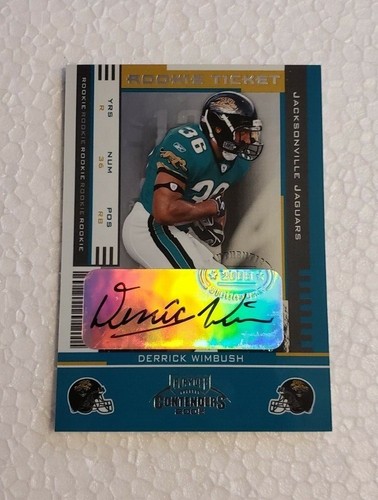 2005 Playoff Contenders - Rookie Ticket Derrick Wimbush #185 (AU, RC ...