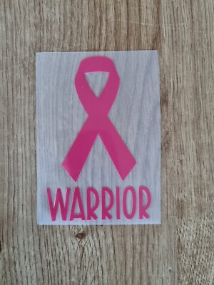 Breast Cancer Warrior Ribbon Vinyl Decal | eBay