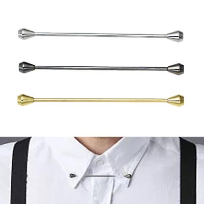 Men's Collar Bar Tie Pin Mens Shirt Collar Pin Clip Gift Classic Formal ...