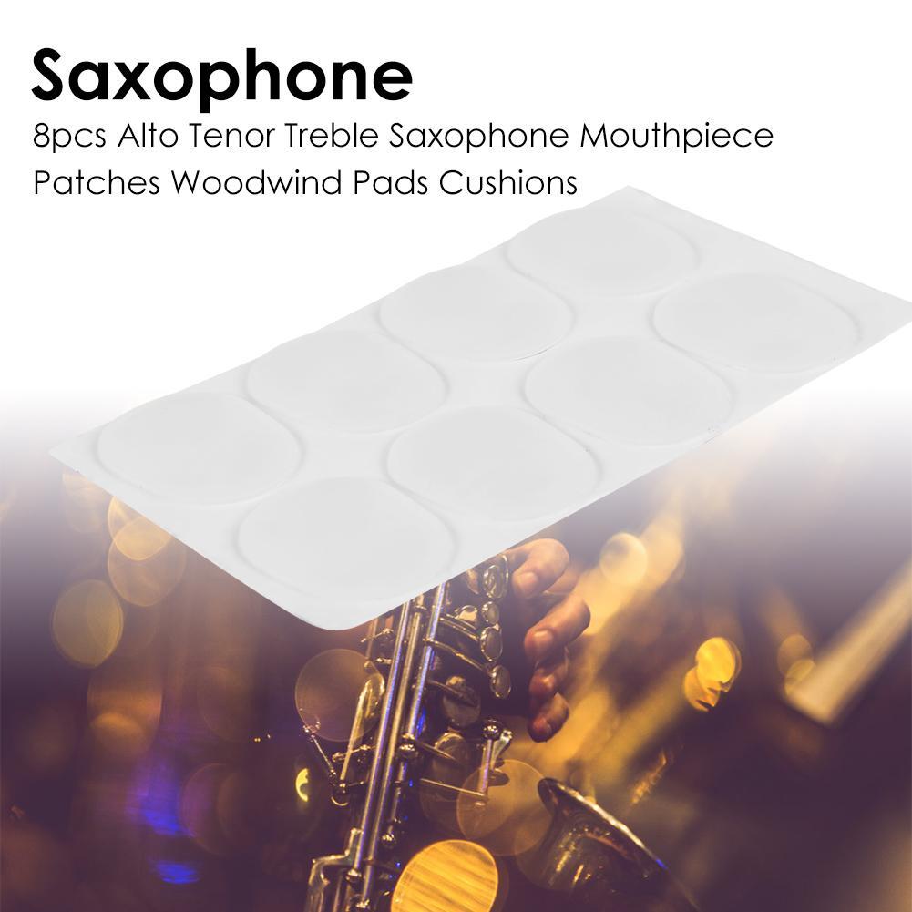 8pcs Alto Tenor Treble Saxophone Mouthpiece Patches Woodwind Pads (0 ...