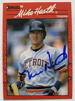 MIKE HEATH SIGNED IP 1990 DONRUSS #209 DETROIT TIGERS ATHLETICS CARDINALS AUTO | eBay