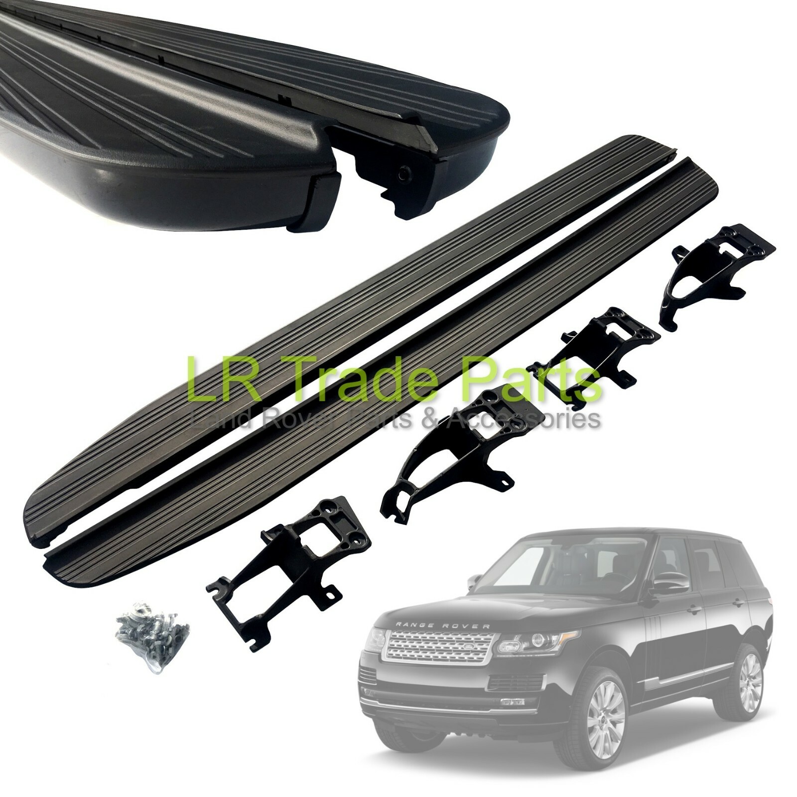 RANGE ROVER L405 VOGUE (2013+) BLACK SIDE STEPS RUNNING BOARDS ...