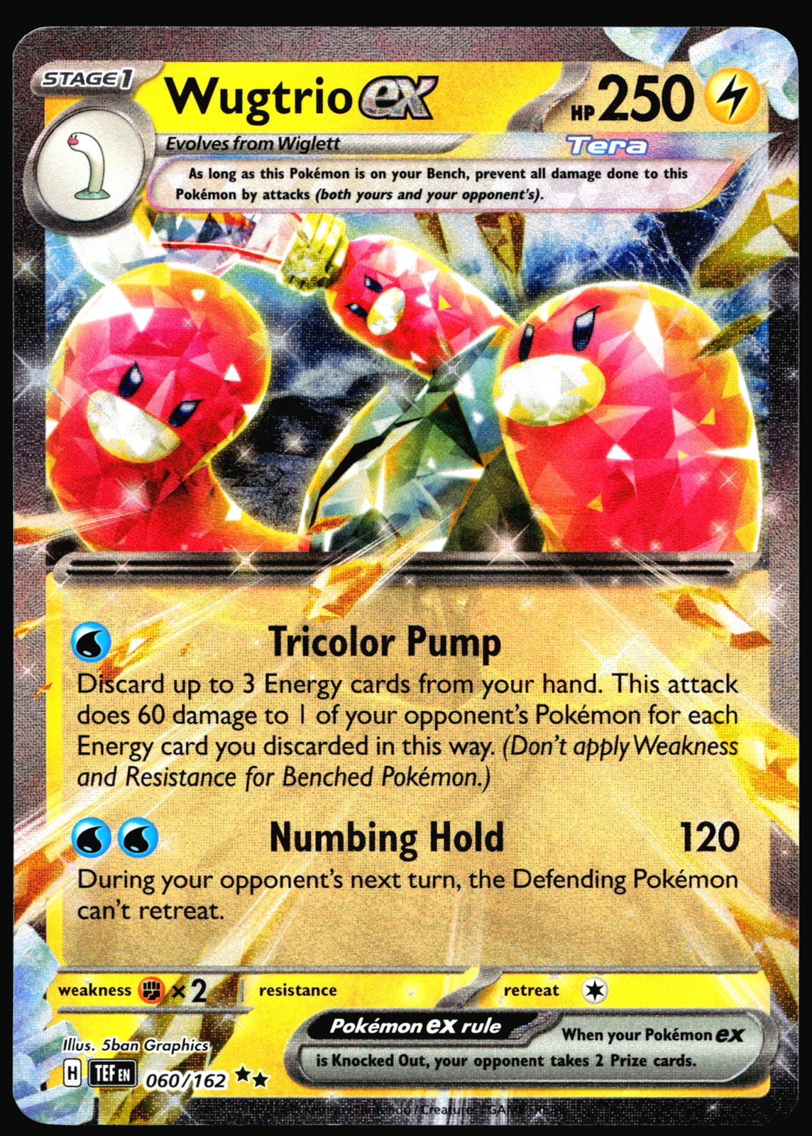 Wugtrio ex Temporal Forces #060/162 Double Rare Pokemon Card R2-459 | eBay