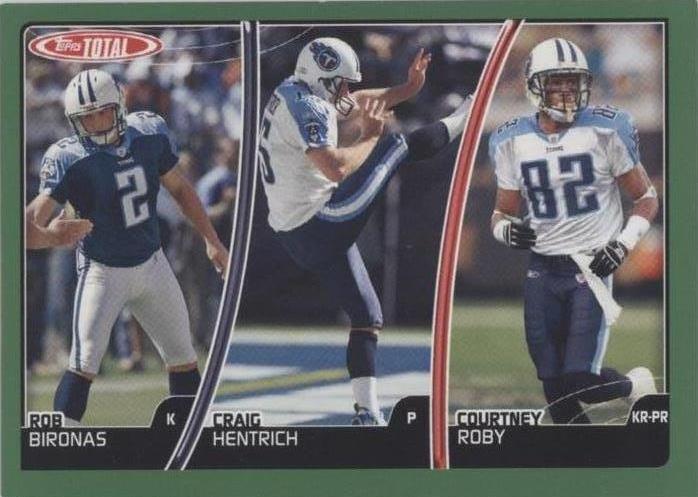 2007 Topps Total - Courtney Roby, Rob Bironas, Craig Hentrich #350 for ...