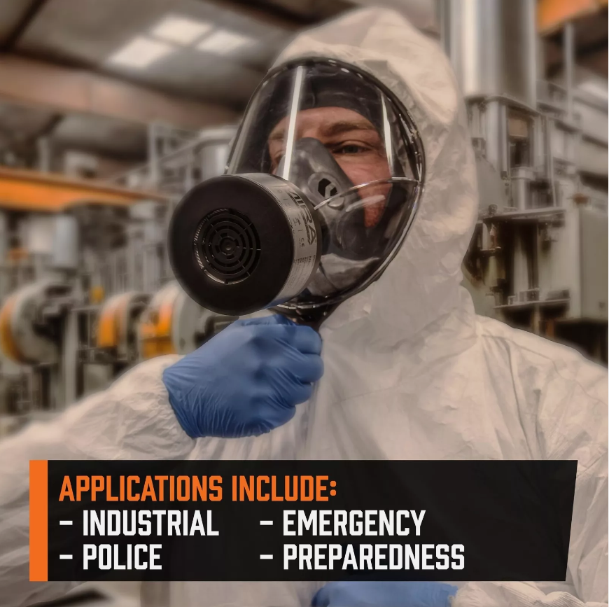 Mira Safety CM-I01 Gas Mask and NBC-77 SOF CBRN Filter- BLACK OR GREEN ...