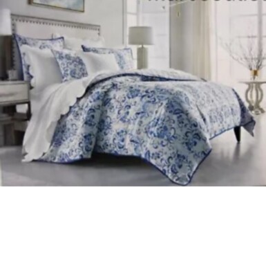 Hotel Collection Classic Palmette FULL / QUEEN Duvet Cover Blue, New ...