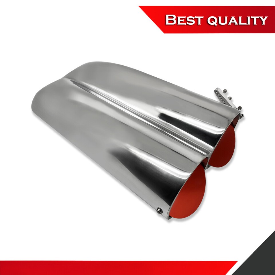 Shotgun Intake Air Hood Scoop Double Barrel Carb Setup Smooth Silver ...