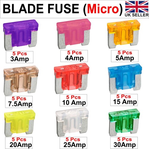 Micro fuses 45 Pcs Set 3Amp-30Amp Automotive Car Van Micro Blade Fuse ...