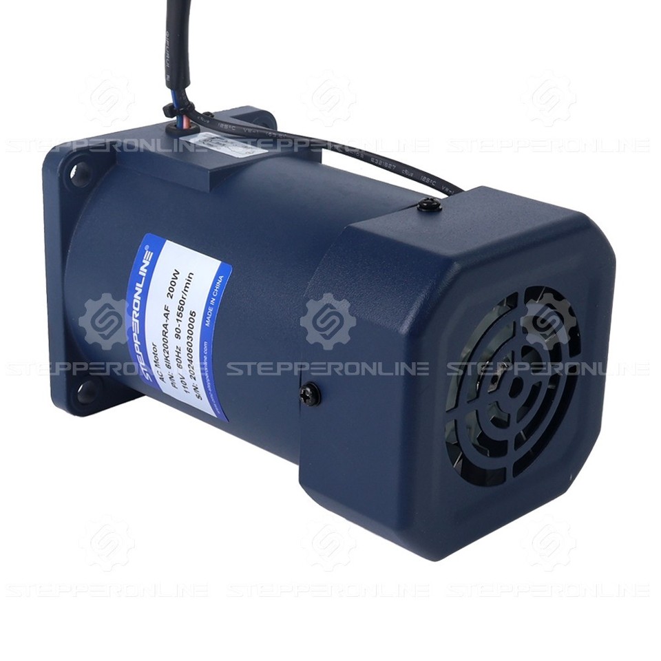 AC Variable Speed Motor 200W 110VAC 60Hz 90-1550RPM 1.20Nm 104mm Single ...