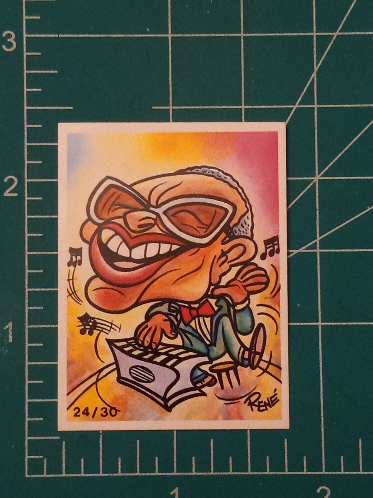 1987 CARICATURAS POP MUSIC Star sticker card SPAIN RAY CHARLES | eBay