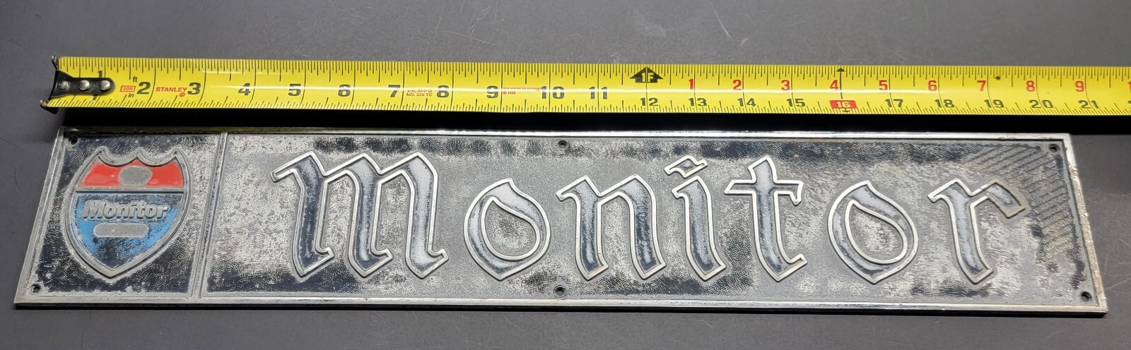 Vintage Monitor Travel Trailer Metal Emblem/Name Plate 20-1/2" | eBay