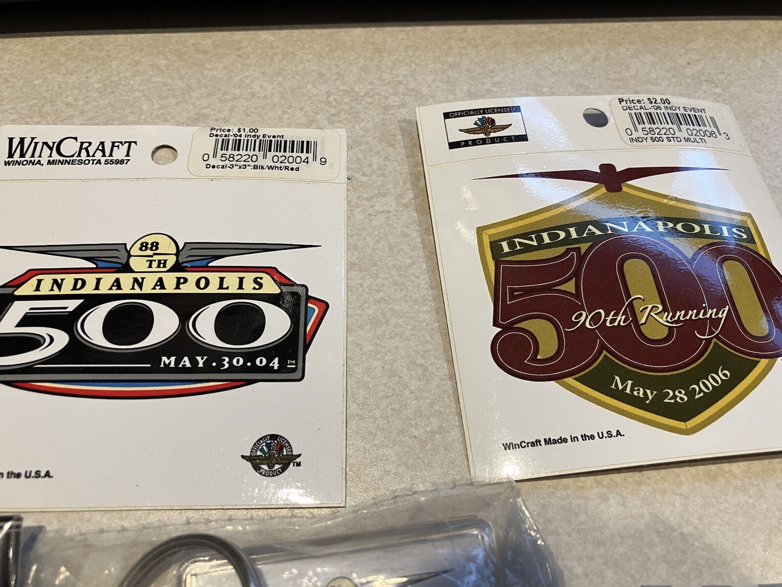 Vintage Lot Of Indy 500 Memorabilia button keychains stickers pins New ...