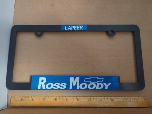 Vintage Ross Moody Lapeer Michigan Dealership License Plate Frame | eBay