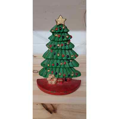 Vintage Cast Iron Christmas Tree Door Stop: Rustic Holiday Charm | eBay