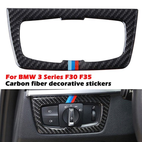 22PCS Real Carbon Fiber Interior Trim Decor Cover Kit For BMW 3 4 ...