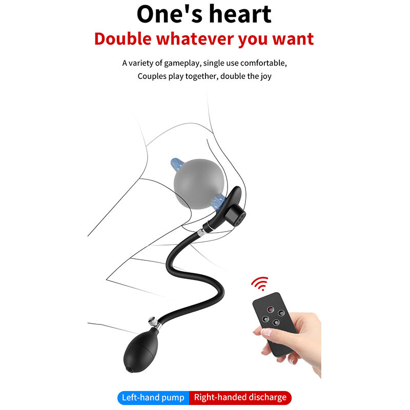 Electric Electro Inflatable Men Prostate Massager Anal Butt Plug For ...