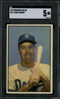 1953 Bowman Color #117 Duke Snider - SGC 5 | eBay