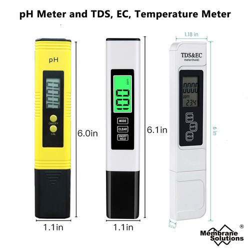PH Meter,Digital PH EC TDS Temp Meter Water Quality Tester for Water ...