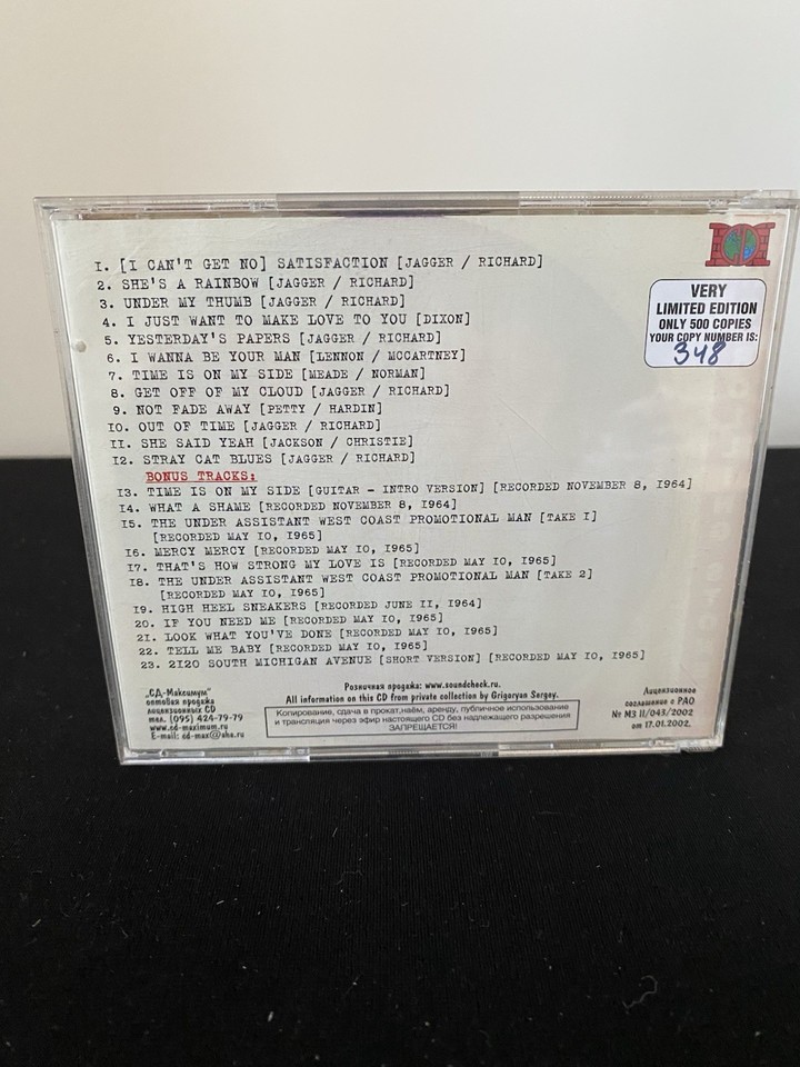 Rolling Stones Milestones + 11 Bonus Russian CD With Poster Excellent ...