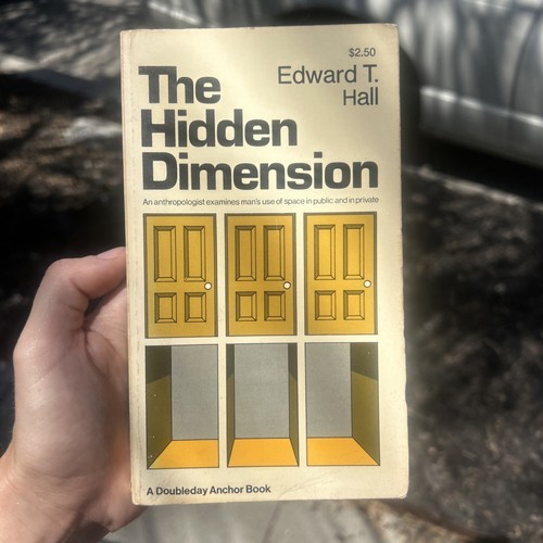 The Hidden Dimension ~ Edward T. Hall ~ 1969 Anchor PB 1PR -45 | eBay