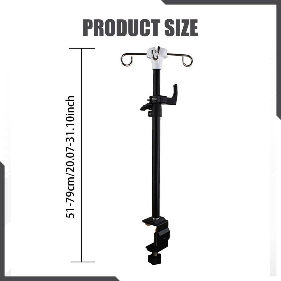 Drip Bag Stand IV Pole Table Clamp Feeding Tube Holder Bedside Telescopic with 4 | eBay UK