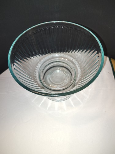 Pyrex 7402-S Mixing Bowl Ribbed Clear Glass With Blue Tint | eBay