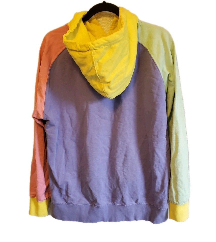 Teddy Fresh Mens Sz L Pastel Colorblock Hooded Sweatshirt Hoodie Street ...