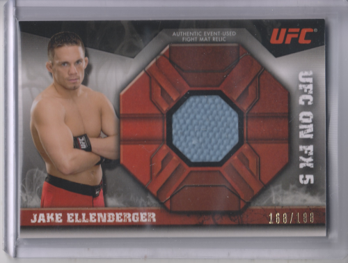 2013 Topps UFC Knockout Fight Mat Relics #FMRJE Jake Ellenberger /188 ...