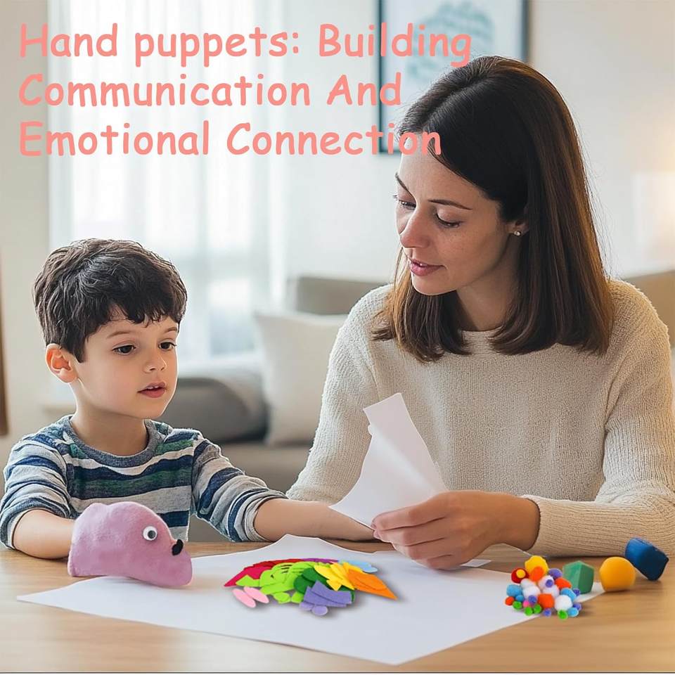 6PCS Hand Puppets - Hand Puppet Making Kit Sock Arts and Crafts Kit for ...